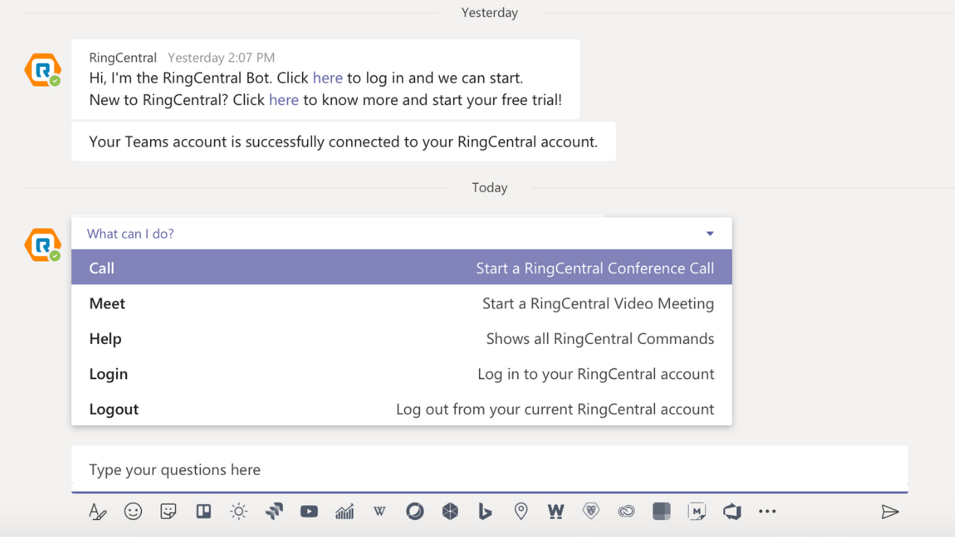 RingCentral for Microsoft Teams