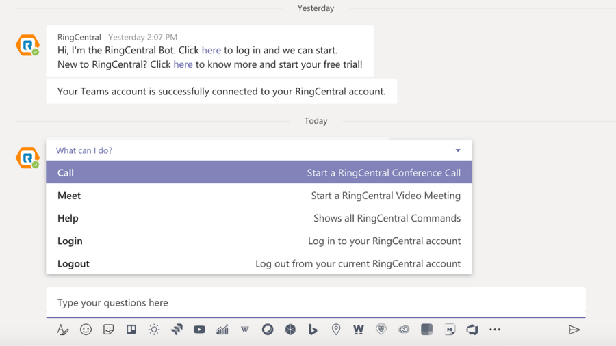 RingCentral for Microsoft Teams